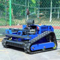 China US Spot Long Distance Wireless RC Lawn Mower Robot, Thickened Anti-slip Crawler, Flexible Steering Full Coverage Cutting for sale