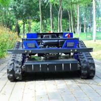 China US Spot Long Distance Wireless RC Lawn Mower Robot, Thickened Anti-slip Crawler, Flexible Steering Full Coverage Cutting for sale