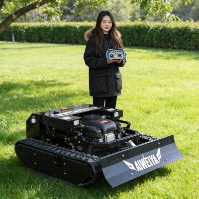 China US Spot CE All Terrain Crawler Remote Control Lawn Mower, High Slope Mountain Land Clearing, Large Cutting Blade for sale