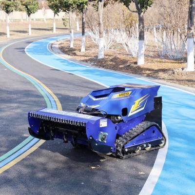 China Durable Remote-Controlled 4-Stroke DIY Robotic Lawn Mower with Rotary Blade Gasoline Engine High Quality Hot Seller for sale