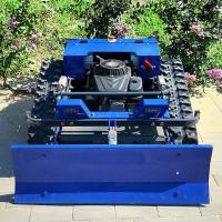 China Self Propelled 4-Stroke Cordless Gasoline-Powered Crawler Lawn Mower with Rotary Flail Cutting Snow Shovel Adjustable Height DIY for sale
