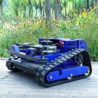 China Gasoline Engine 4-Stroke Single Cylinder Cordless Slope Crawler Lawn Mower with 550MM Cutting Width and 45 Gradeability for sale