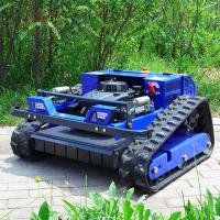 China Gasoline Engine 4-Stroke Single Cylinder Cordless Slope Crawler Lawn Mower with 550MM Cutting Width and 45 Gradeability for sale