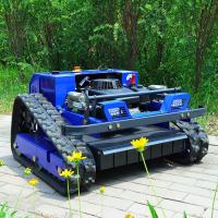 China Gasoline Engine 4-Stroke Single Cylinder Cordless Slope Crawler Lawn Mower with 550MM Cutting Width and 45 Gradeability for sale