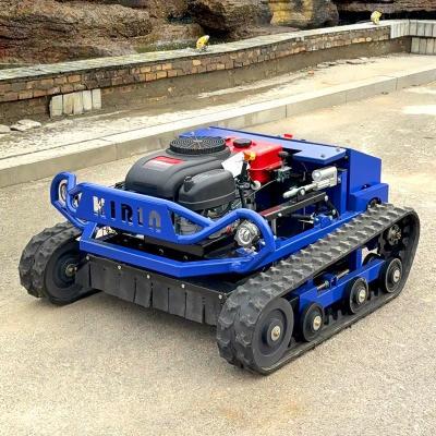 China Industrial Gasoline Cordless Remote-Control Track-Type Lawn Mower Intelligent Robot Flail Mower with Core Engine for Garden Care for sale