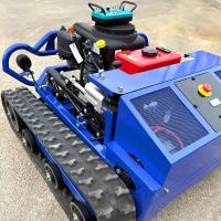 China Industrial Gasoline Cordless Remote-Control Track-Type Lawn Mower Intelligent Robot Flail Mower with Core Engine for Garden Care for sale