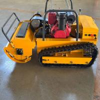 China Diesel Engine 4-Stroke Industrial Small Robot Grass Cutter Cutting Width 800mm 1000mm 1200mm Remote Control Crawler Flail Mower for sale