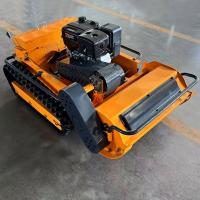 China Diesel Engine 4-Stroke Industrial Small Robot Grass Cutter Cutting Width 800mm 1000mm 1200mm Remote Control Crawler Flail Mower for sale