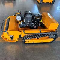 China Diesel Engine 4-Stroke Industrial Small Robot Grass Cutter Cutting Width 800mm 1000mm 1200mm Remote Control Crawler Flail Mower for sale