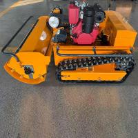 China Diesel Engine 4-Stroke Industrial Small Robot Grass Cutter Cutting Width 800mm 1000mm 1200mm Remote Control Crawler Flail Mower for sale