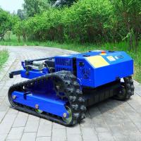 China 4-Stroke Gas Mower Low Fuel Consumption High Power Garden Remote Control Crawler Mower Industrial Agricultural Mulch Disposal for sale