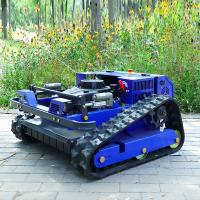 China 4-Stroke Gas Mower Low Fuel Consumption High Power Garden Remote Control Crawler Mower Industrial Agricultural Mulch Disposal for sale