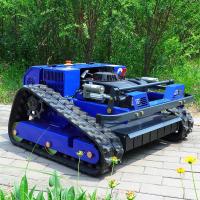 China 4-Stroke Gas Mower Low Fuel Consumption High Power Garden Remote Control Crawler Mower Industrial Agricultural Mulch Disposal for sale