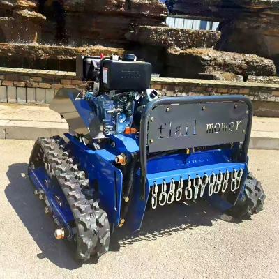 China China DIY Industrial Mini Crawler Type Remote Control Robot Gasoline Engine Self Propelled 4-Stroke Flail Mower for sale