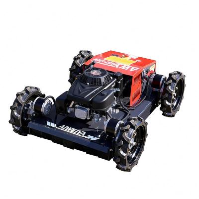 China Self-Propelled Cordless 4-Stroke Industrial Grade Lawnmower with Remote Control and Four-Wheel Drive for Orchard and Farm Use for sale