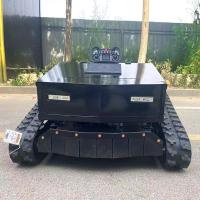China Crawler Self-Propelled Cordless Industrial Grade 16HP Vertical Axis 4-Stroke Petrol Lawn Mower 4km/h Forward Speed Flail Cutting for sale