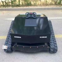China Crawler Self-Propelled Cordless Industrial Grade 16HP Vertical Axis 4-Stroke Petrol Lawn Mower 4km/h Forward Speed Flail Cutting for sale