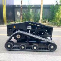 China Crawler Self-Propelled Cordless Industrial Grade 16HP Vertical Axis 4-Stroke Petrol Lawn Mower 4km/h Forward Speed Flail Cutting for sale