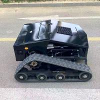 China Crawler Self-Propelled Cordless Industrial Grade 16HP Vertical Axis 4-Stroke Petrol Lawn Mower 4km/h Forward Speed Flail Cutting for sale