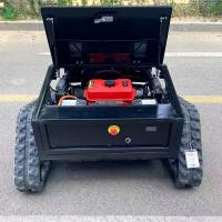 China Crawler Self-Propelled Cordless Industrial Grade 16HP Vertical Axis 4-Stroke Petrol Lawn Mower 4km/h Forward Speed Flail Cutting for sale