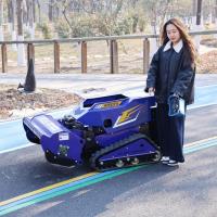 China Self Propelled Cordless Remote-controlled DIY Lawn Mower Designed for Climbing 55 Slopes Rotary Blade Complex Terrains for sale