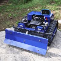 China Factory Direct Cordless DIY Remote-controlled Lawn Mower with 150mm Track Width and Snow Shovel for Estate Lawns for sale