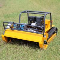 China Factory Direct Sales DIY 800mm Cutting Mini Smart RC Lawn Mower with Grass Box Single Cylinder Engine for sale