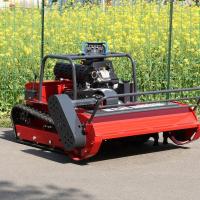 China Remote Control Crawler Flail Mower Gas Powered for Steep Slopes Hillside Orchard Farm Garden Grass Cutting High Efficiency for sale