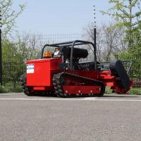 China Remote Control Crawler Flail Mower Gas Powered for Steep Slopes Hillside Orchard Farm Garden Grass Cutting High Efficiency for sale