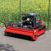 China Remote Control Crawler Flail Mower Gas Powered for Steep Slopes Hillside Orchard Farm Garden Grass Cutting High Efficiency for sale