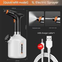 China Electric Pressure Sprayer / Watering Can,1L Rechargeable Lithium Battery Powered Multi-Use Spray Bottle for Home & Garden for sale