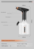 China Electric Pressure Sprayer / Watering Can,1L Rechargeable Lithium Battery Powered Multi-Use Spray Bottle for Home & Garden for sale
