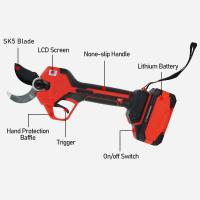 China Big Power Professional Battery Lithium 45mm Electric Pruner Shear for sale