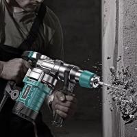 China 110V 3 in 1 Jack Hammer 220V Home Electric Pick High Power Concrete Breakers SDS Wall Demolition Rotary Hammer Impact Drill Set for sale