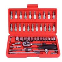 China 46-Piece Professional Mechanic Tool Set with Hard Case DIY-Socket & Wrench Kit for Automotive Repair & Maintenance for sale
