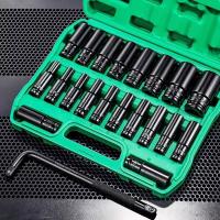 China Auto Repair High Carbon Steel Socket Wrench Set / 8-36 Set / 8-24 Electric air Cannon Socket Tool for sale