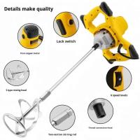 China 220V Electric Power Mixer Pure Copper Motor 6 Speed Plug-In Mixing Drill for Mortar Paint Cement for sale