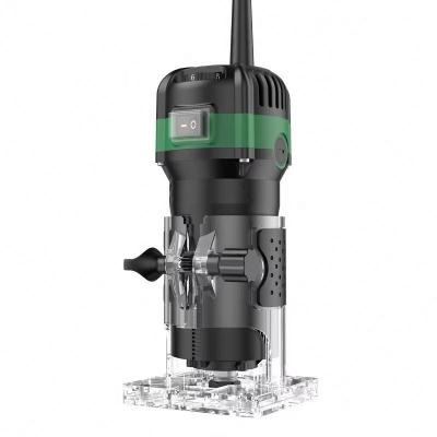 China 110V/220V 800W Power Woodwork Edge Trimmer 6-Speed Adjustable Woodworking Carving Machine 6.35mm Wood Tenoning Electric Router for sale