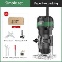 China 110V/220V 800W Power Woodwork Edge Trimmer 6-Speed Adjustable Woodworking Carving Machine 6.35mm Wood Tenoning Electric Router for sale