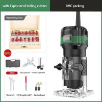 China 110V/220V 800W Power Woodwork Edge Trimmer 6-Speed Adjustable Woodworking Carving Machine 6.35mm Wood Tenoning Electric Router for sale