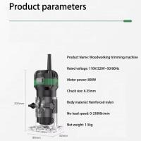 China 110V/220V 800W Power Woodwork Edge Trimmer 6-Speed Adjustable Woodworking Carving Machine 6.35mm Wood Tenoning Electric Router for sale