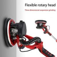 China 110V/220V Telescopic Wall Grinder 225mm Dust-free Drywall Sander Putty Grinding Machine Handheld Long Rod Ceiling Polisher for sale
