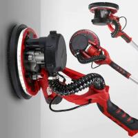 China 110V/220V Telescopic Wall Grinder 225mm Dust-free Drywall Sander Putty Grinding Machine Handheld Long Rod Ceiling Polisher for sale