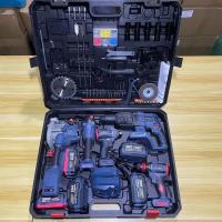 China Brushless Lithium Tool 5-piece Set Hammer / Angle Grinder / Hand Drill / Wrench / Electric Saw for sale