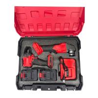 China Power Tools Combination Set/ Angle Grinder/brushless Wrench Battery Iron Tool Box Set Hard Case 3 Years Iron Saw 45 for sale