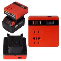 China 18V Power Tools Rechargeable Lithium Battery Inverter 21V Convert to AC220V/DC5V/12V Portable Outdoor Operation DC-AV Converter for sale