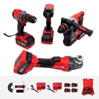 China Four-piece Combination Set / Lithium Screwdriver / Power Tools / Electric Hammer / Angle Grinder / Wrench Battery Iron Hard Case for sale