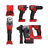 China Four-piece Combination Set / Lithium Screwdriver / Power Tools / Electric Hammer / Angle Grinder / Wrench Battery Iron Hard Case for sale