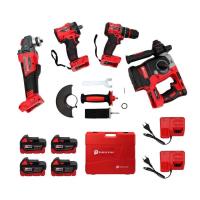 China Four-piece Combination Set / Lithium Screwdriver / Power Tools / Electric Hammer / Angle Grinder / Wrench Battery Iron Hard Case for sale