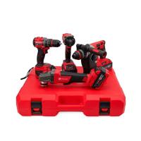 China Four-piece Combination Set / Lithium Screwdriver / Power Tools / Electric Hammer / Angle Grinder / Wrench Battery Iron Hard Case for sale